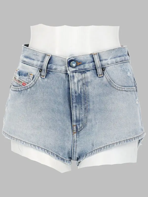 DIESEL® Shorts With Frayed Hem - Denim