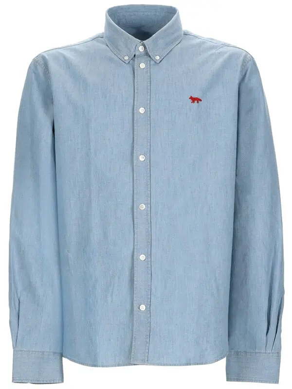 Maison Kitsuné Camicia "profile Fox - Azure