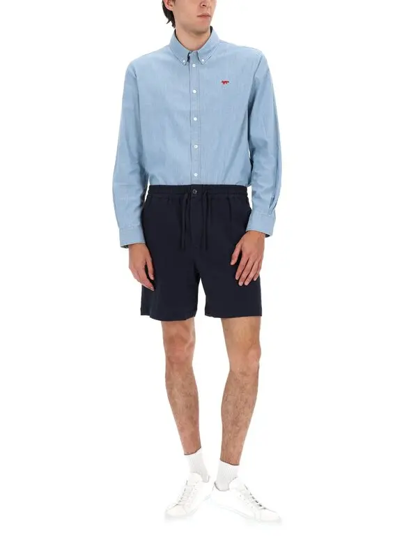Maison Kitsuné Camicia "profile Fox - Azure
