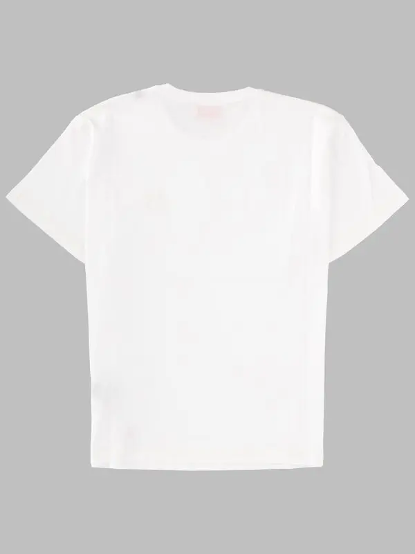 DIESEL® Cotton T-shirt With Logo Print - White