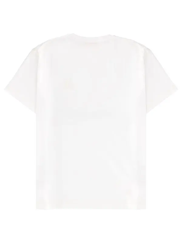 DIESEL® Cotton T-shirt With Logo Print - White