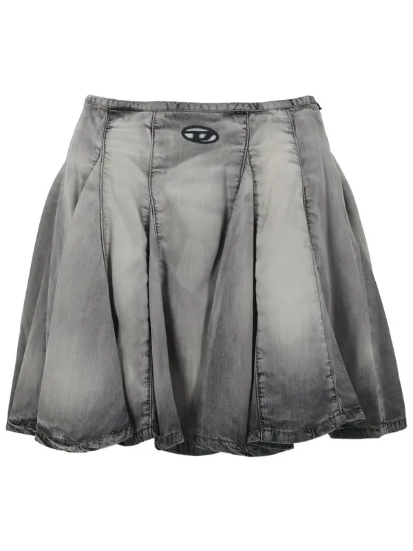 DIESEL® De-spiki Denim Skirt - Grey
