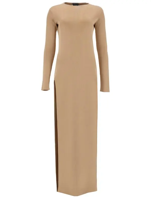 TOM FORD Fine Knit Evening Dress - Beige