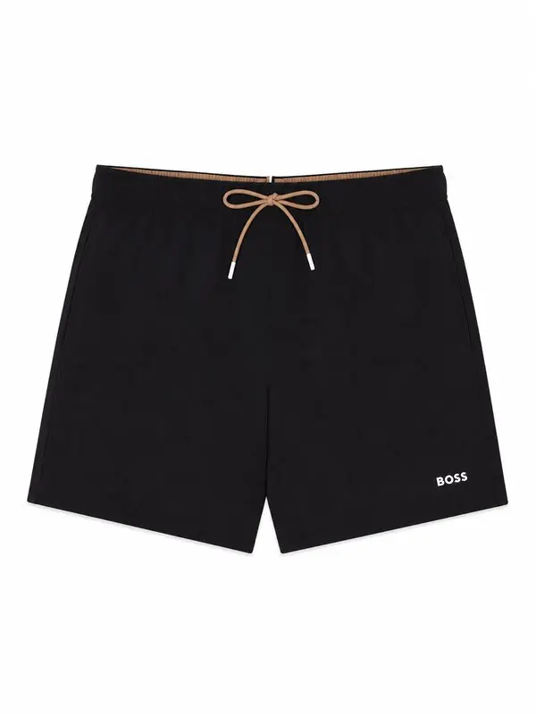 BOSS Swim Shorts With Logo - Black
