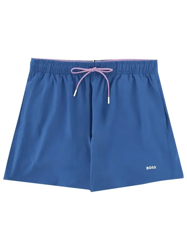 BOSS Swim Shorts With Logo - Blue