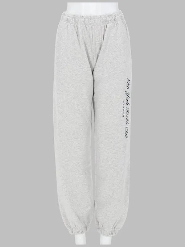 SPORTY & RICH Ny Health Club" Sweatpants - Grey