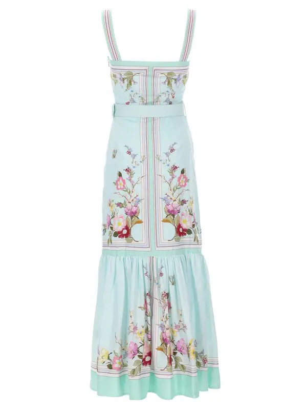 SELF-PORTRAIT Floral Print Midi Dress