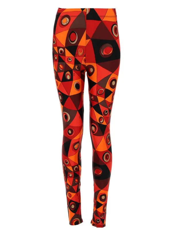 Emilio Pucci Leggings Con Stampa - Orange