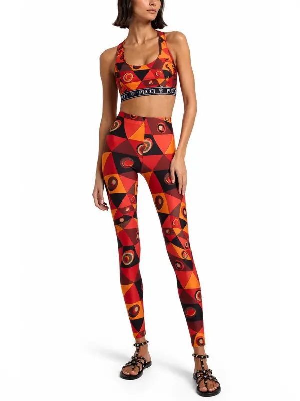 Emilio Pucci Top Bra Con Stampa - Orange