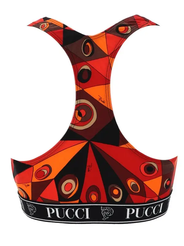 Emilio Pucci Top Bra Con Stampa - Orange