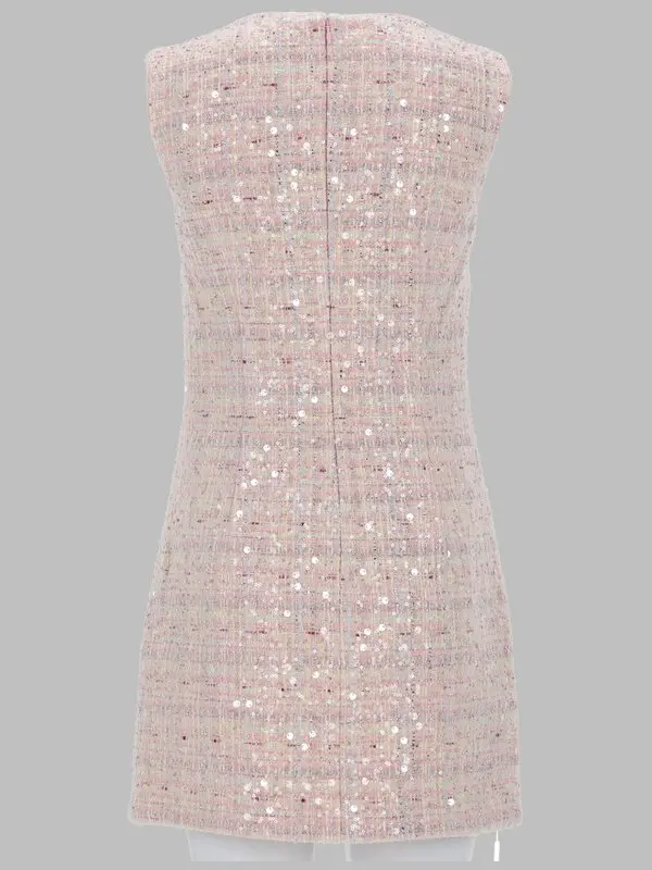 SELF-PORTRAIT Mini Bow Embellished Tweed Dress