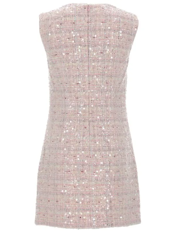 SELF-PORTRAIT Mini Bow Embellished Tweed Dress