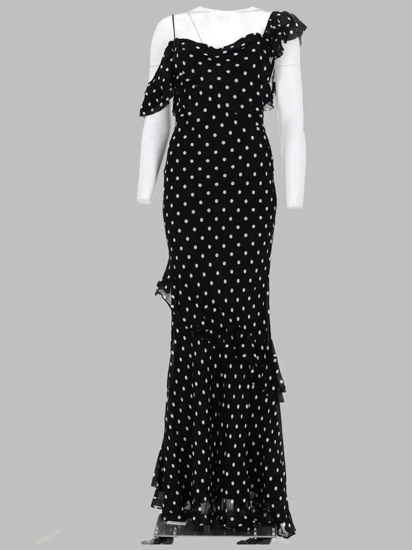 SELF-PORTRAIT Polka Dot Georgette Gown