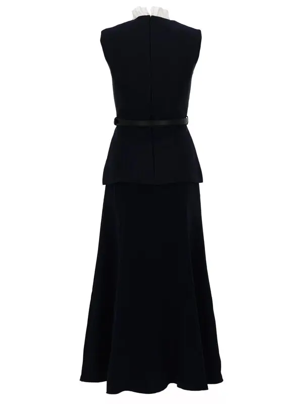 SELF-PORTRAIT Tafetta Frill Midi Dress