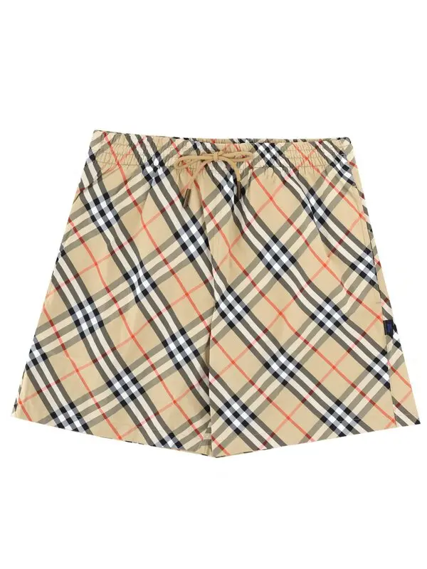 Burberry Costume Da Bagno "check - Beige