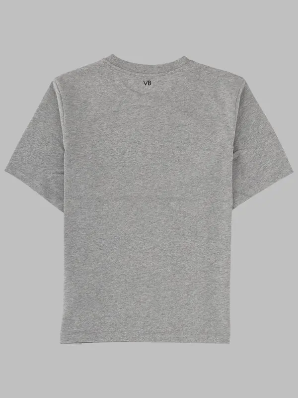 Victoria Beckham Cotton T-shirt With Print - Grey