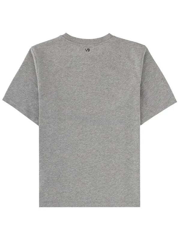 Victoria Beckham Cotton T-shirt With Print - Grey