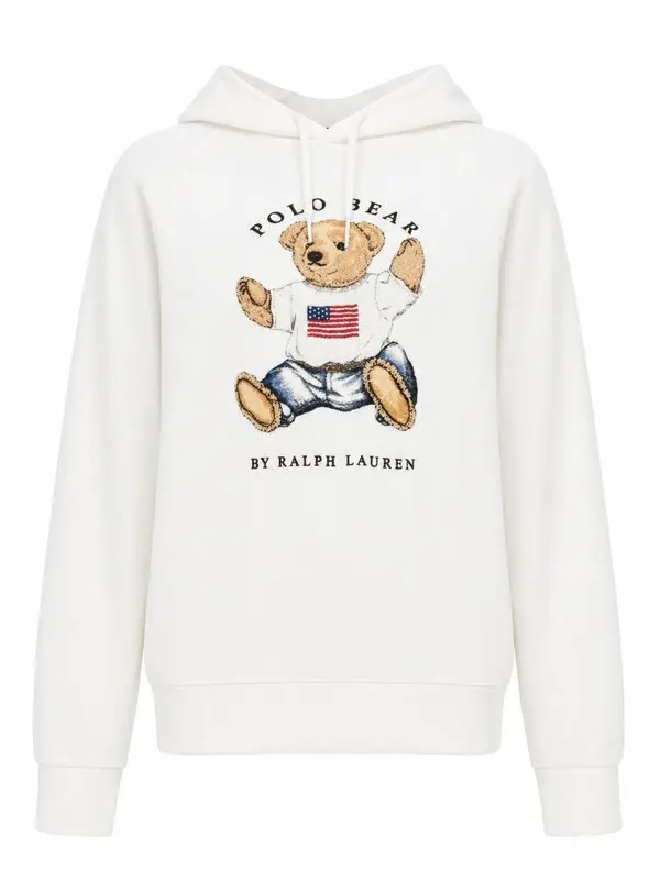Polo Ralph Lauren Felpa "polo Bear" Con Logo - White