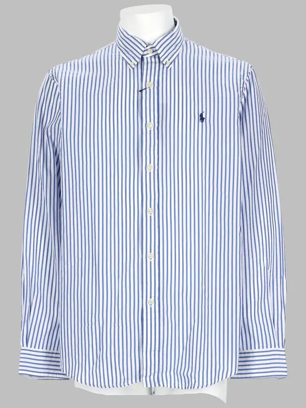 Polo Ralph Lauren Blue Striped Classic Collar Shirt