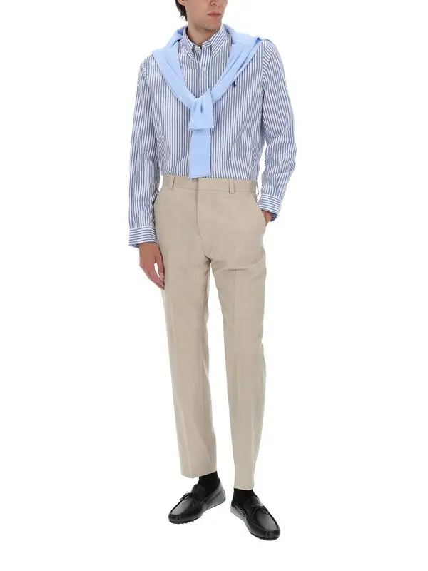 Polo Ralph Lauren Blue Striped Classic Collar Shirt