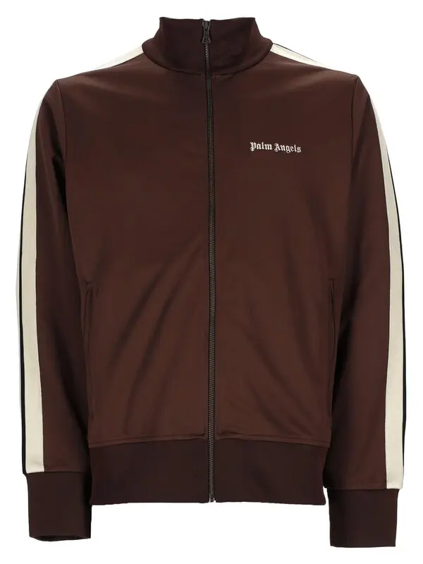 Palm Angels Felpa Con Zip E Logo