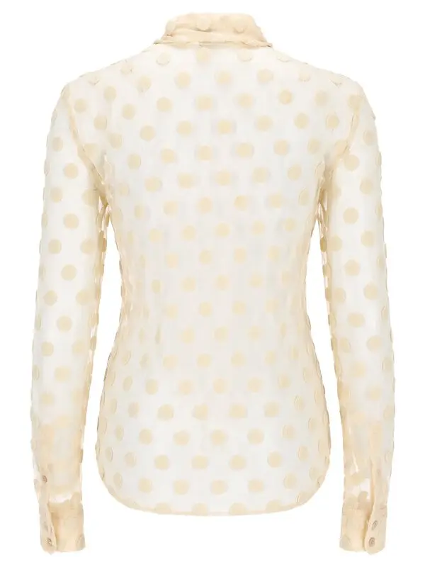 Dries Van Noten Polka Dot Mesh Shirt
