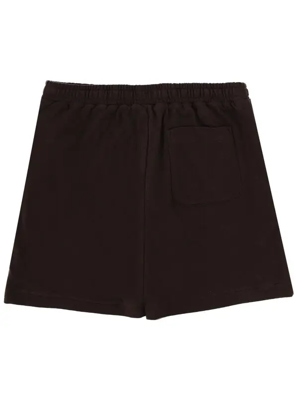Lacoste Cotton Shorts With Logo - Brown