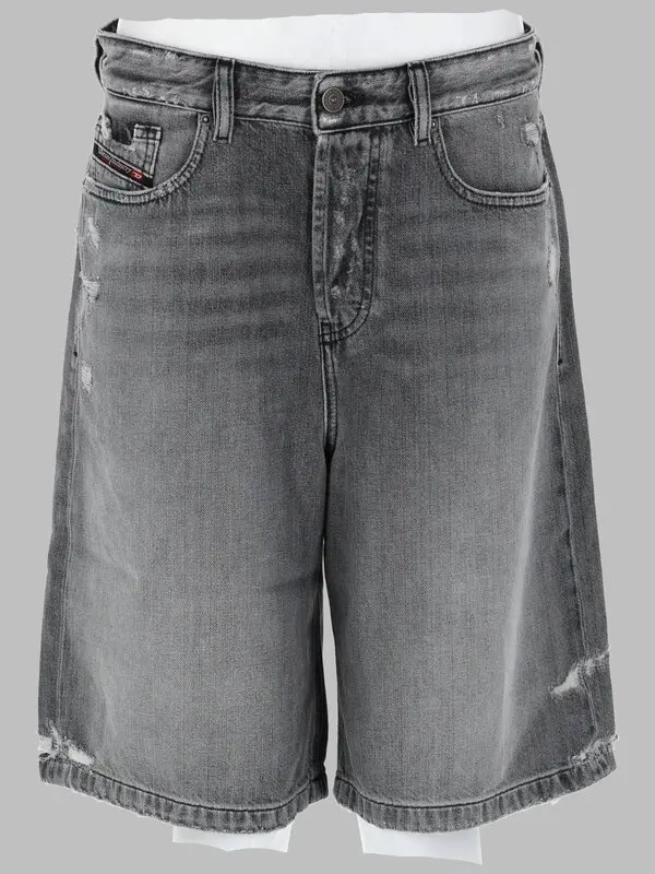 DIESEL® De-sire" Denim Shorts - Grey