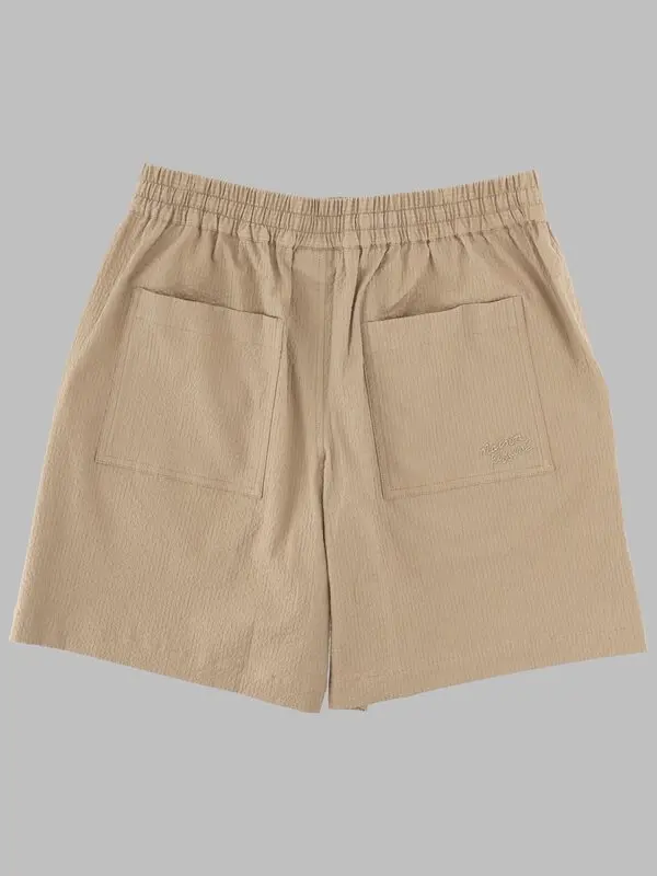 Maison Kitsuné Cotton Shorts - Beige