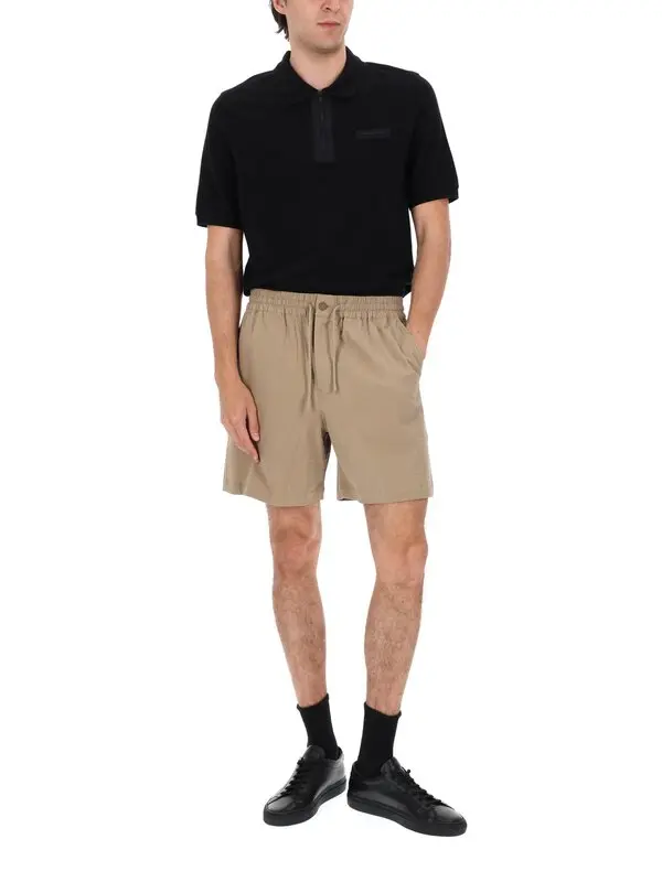 Maison Kitsuné Cotton Shorts - Beige