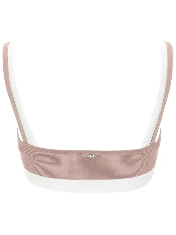 DIESEL® Top Bra Con Effetto Sovrapposto - Pink