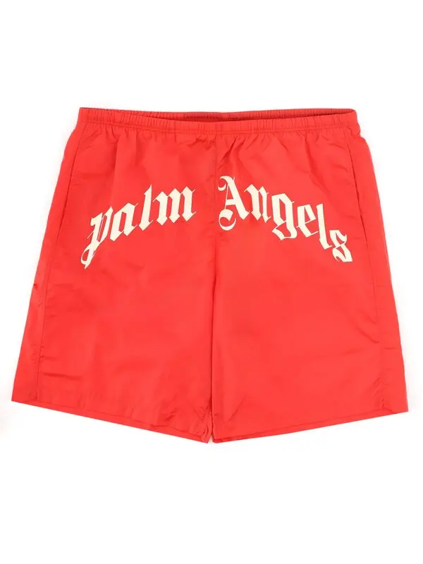 Palm Angels Costume Da Bagno Con Logo - Red