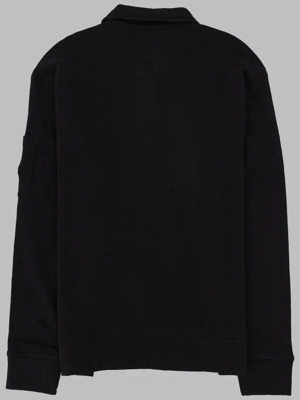 C.P. COMPANY Polo Sweatshirt With Zip - Black
