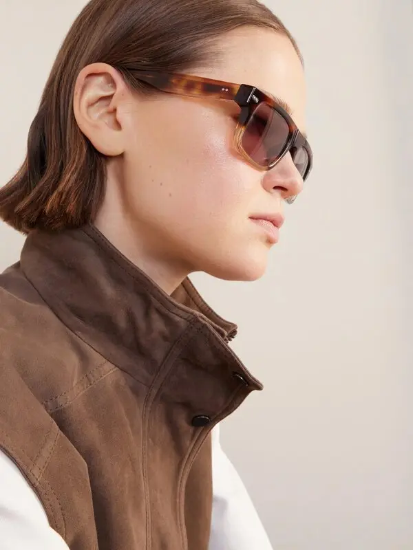Brunello Cucinelli Aviator-style Acetate Sunglasses