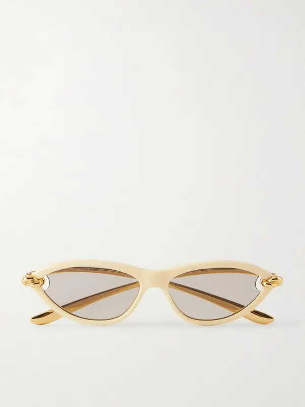 Bottega Veneta New Knot Cat-eye Sunglasses - Gold
