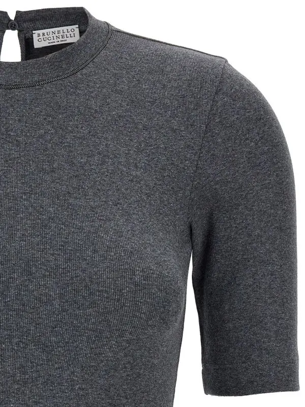 Brunello Cucinelli Ribbed Cotton Crewneck Sweater