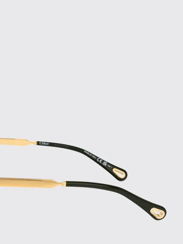 Chloé Round Metal Sunglasses With Engraved Logo