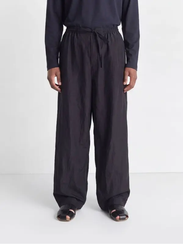 LEMAIRE Viscose Drawstring Wide Leg Trousers