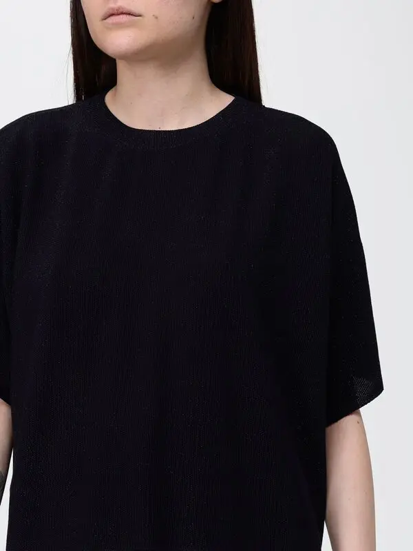 Fabiana Filippi Cotton Blend Knit Top - Blue