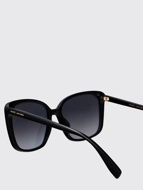 Marc Jacobs Acetate Cat Eye Sunglasses With Double J Logo - Black
