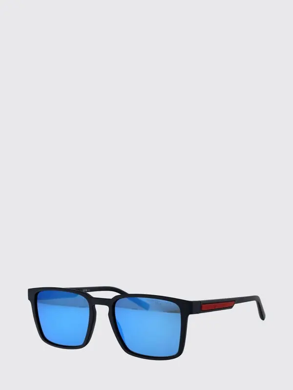 Tommy Hilfiger Rectangular Acetate Sunglasses With Contrasting Logo - Blue