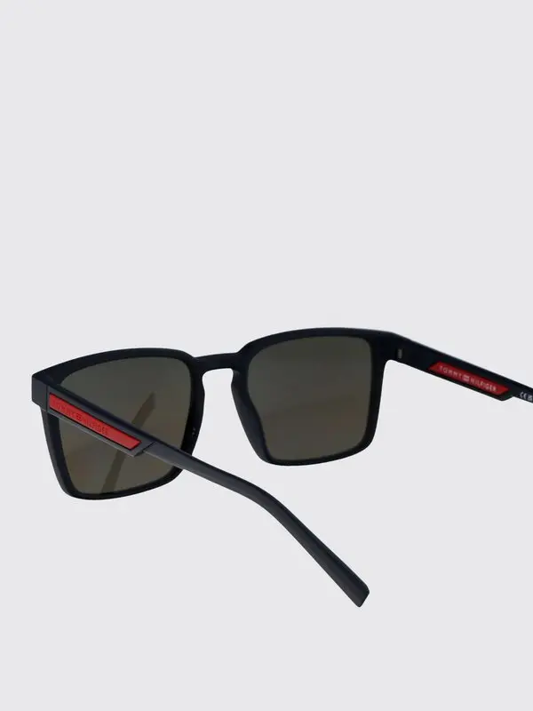 Tommy Hilfiger Rectangular Acetate Sunglasses With Contrasting Logo - Blue
