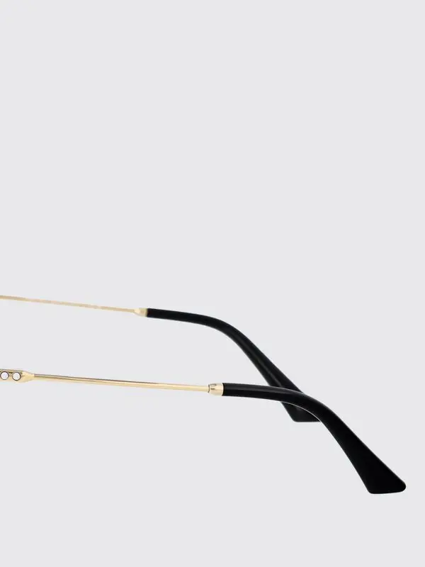 JIMMY CHOO Aviator Sunglasses In Steel With Rhinestones And Double Bridge