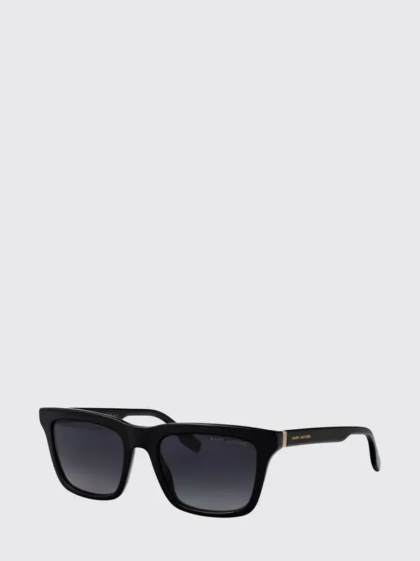 Marc Jacobs Rectangular Acetate Sunglasses With Contrasting Logo - Black