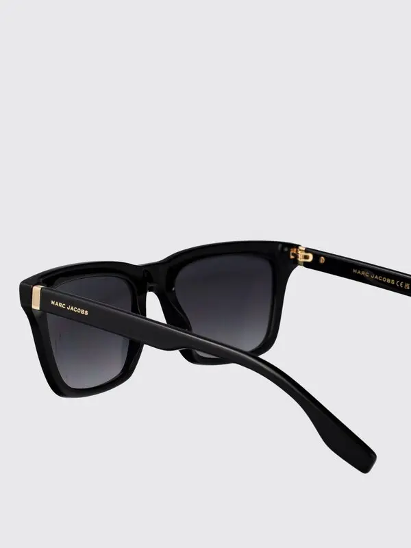 Marc Jacobs Rectangular Acetate Sunglasses With Contrasting Logo - Black