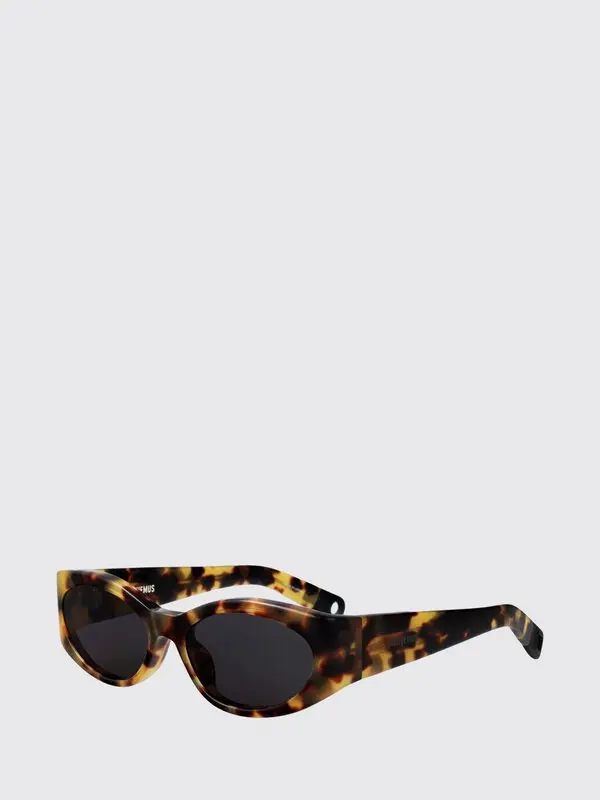 Jacquemus Oval Cat-eye Sunglasses In Tortoiseshell Acetate - Black