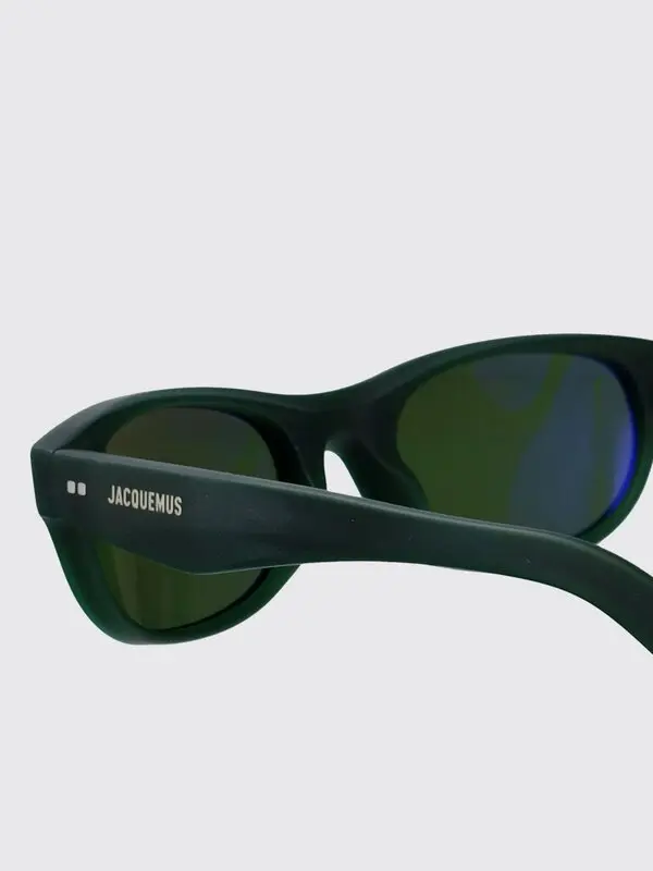 Jacquemus Rounded Acetate Sunglasses With Engraved Logo - Green