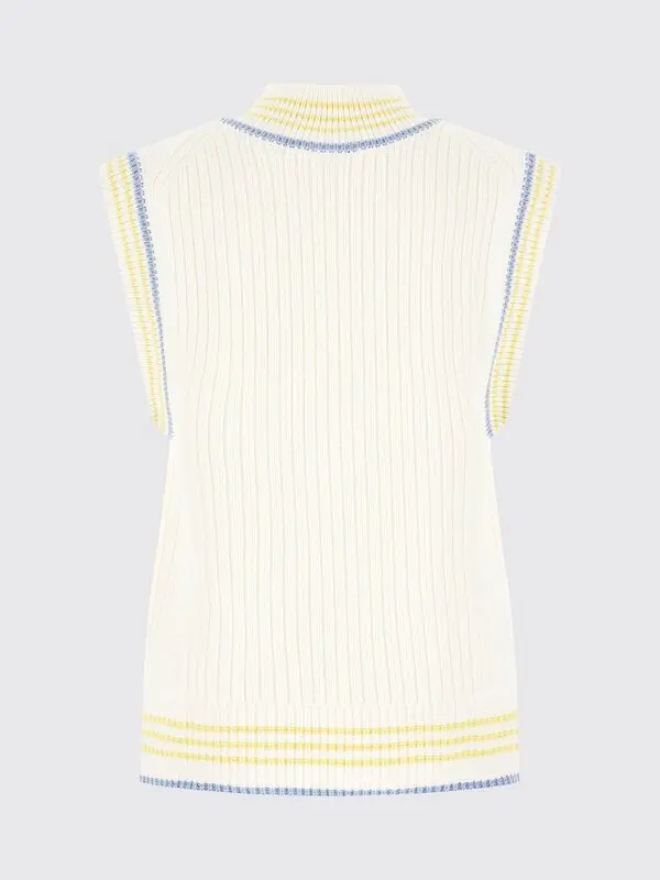 Lacoste V-neck Cotton-blend Knit Vest