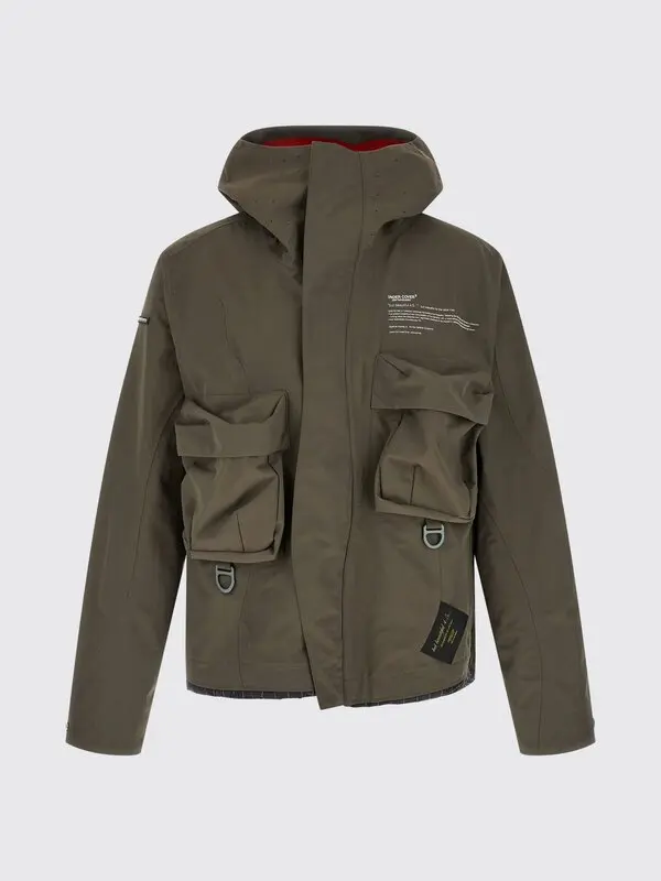 Undercover Relaxed Fit Short Nylon Parka With Hood And Patch Pockets