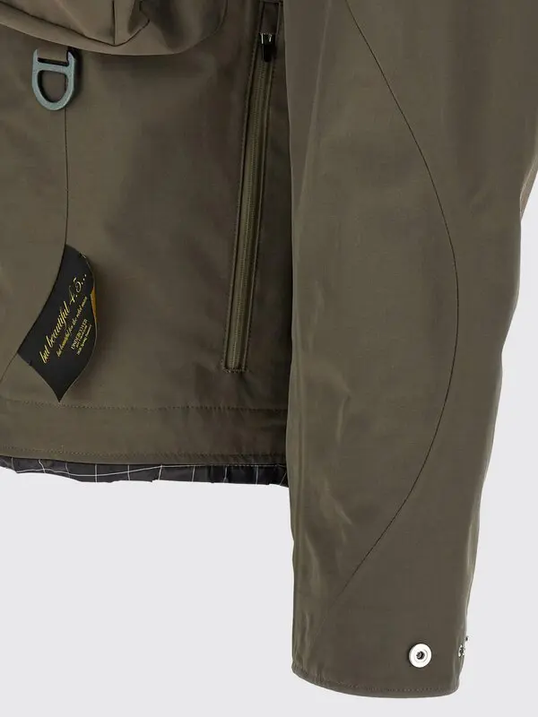 Undercover Relaxed Fit Short Nylon Parka With Hood And Patch Pockets